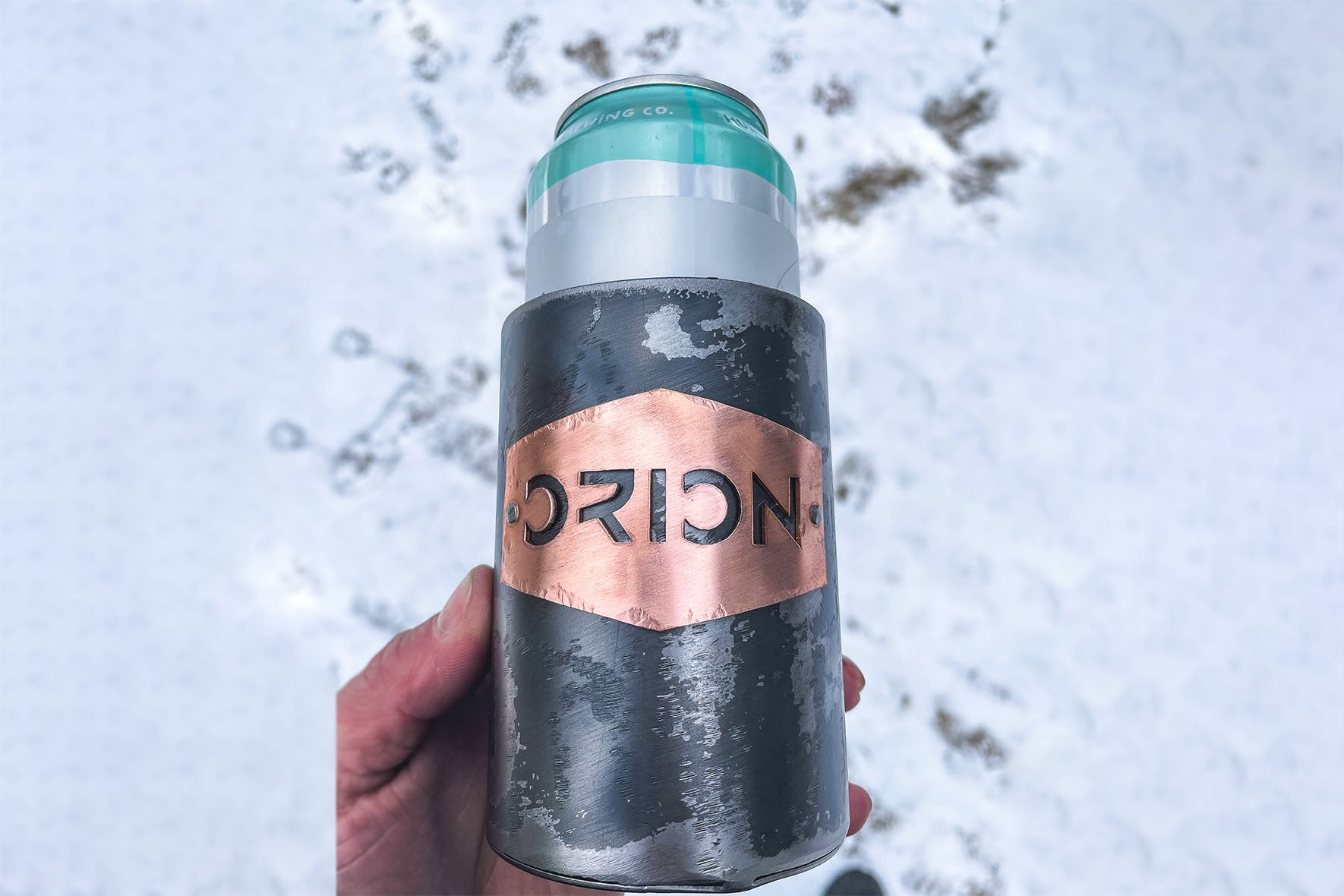 Forged Steel Beer Coozie - Handcrafted Double-Insulated Beer Holder ...